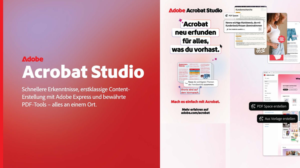 Jetzt auch auf Deutsch: Acrobat Studio mit KI-Assistenz, Spaces & Express-Tools